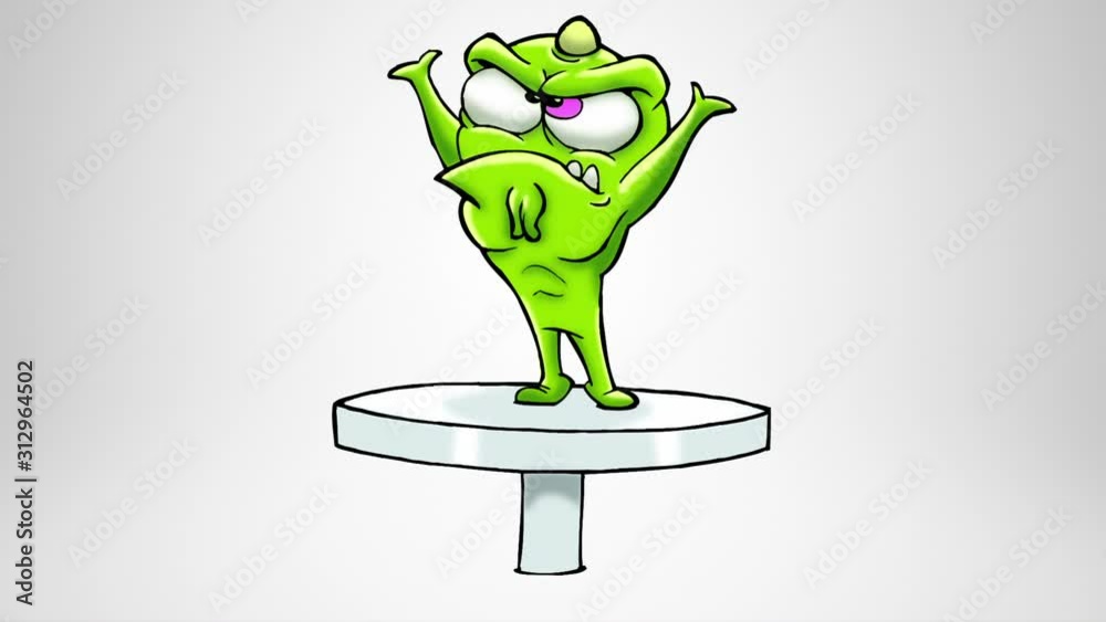 Video Stock Monster death. Smashed. Luma matte. Classic animated ...