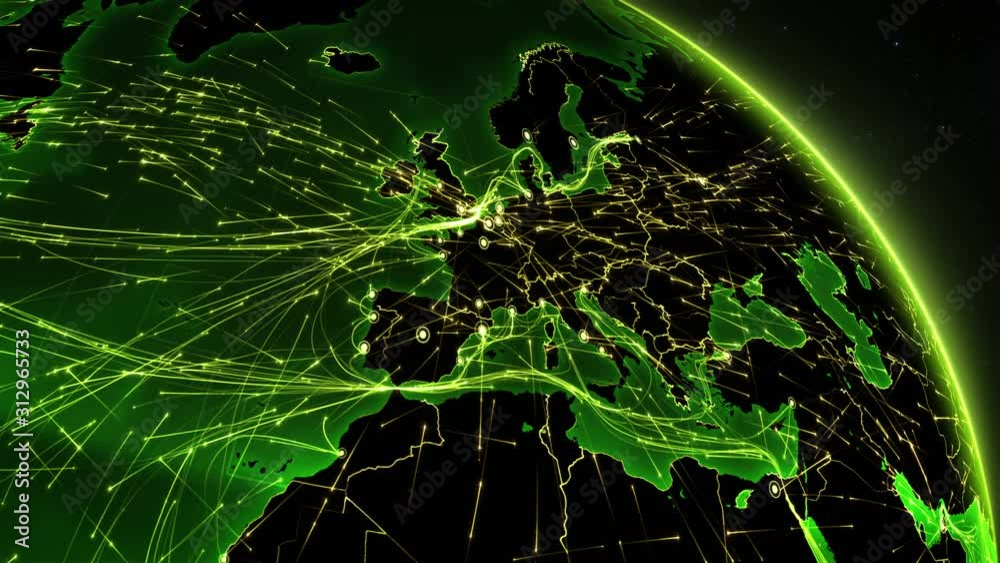 Earth connections. From Europe to North America the Earth is connected ...