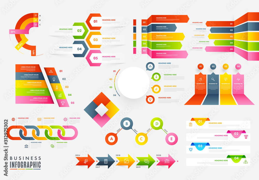 Infographic Layout Set Stock Template | Adobe Stock