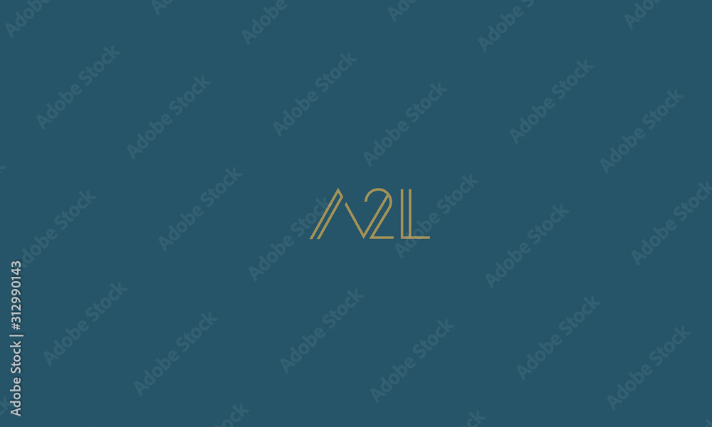 Alphabet letters monogram icon logo A2L Stock Vector | Adobe Stock