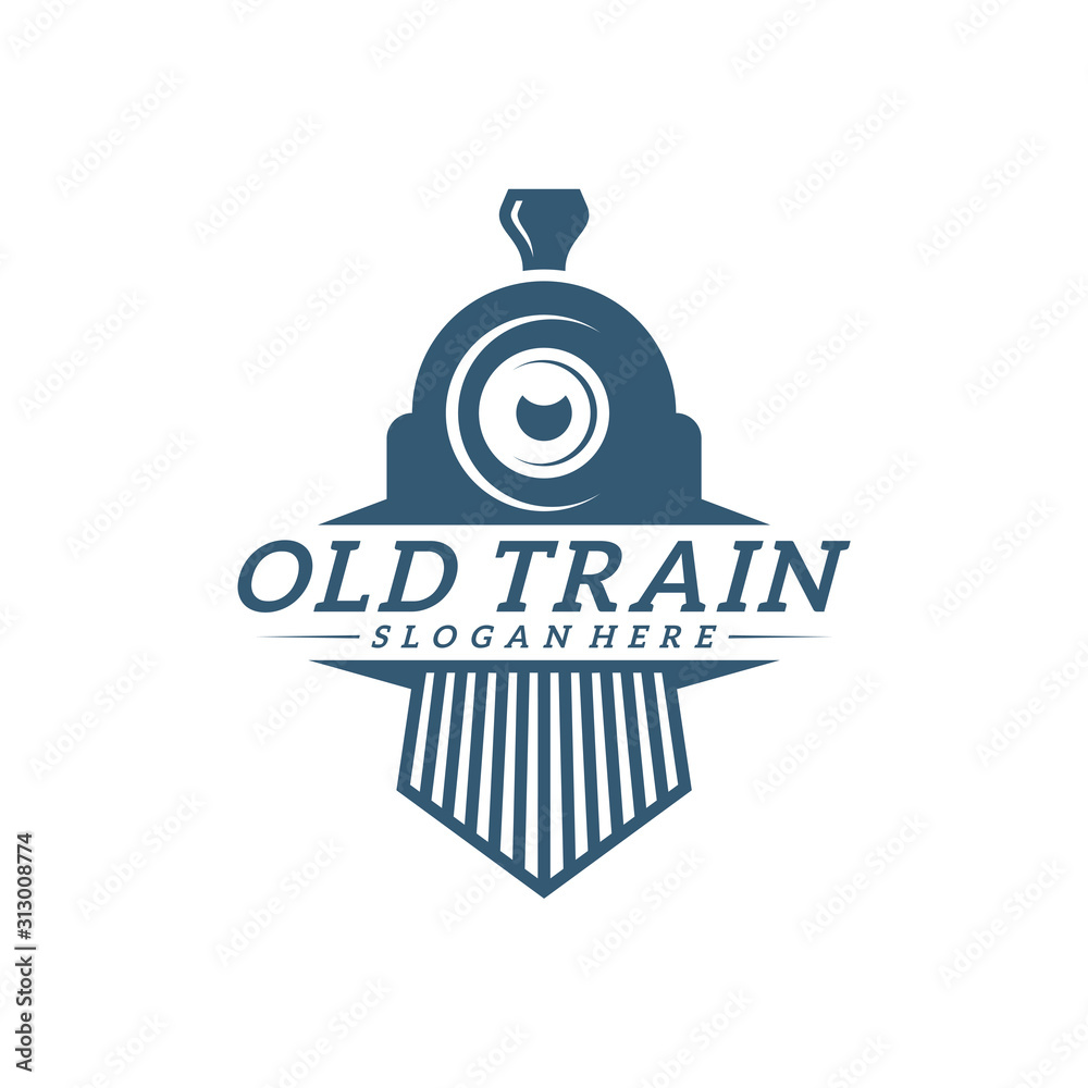 Classic train logo concept, Locomotive logo design vector template ...