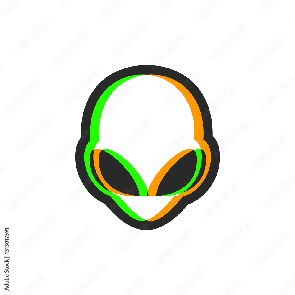 Visual effect alien icon Stock Vector | Adobe Stock