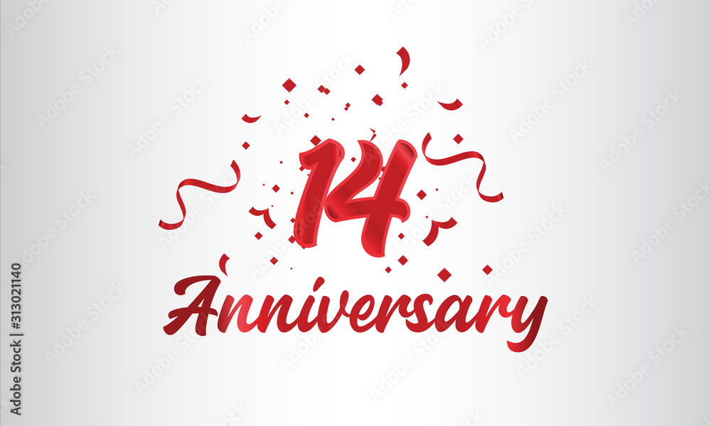 Anniversary celebration background. with the 14th number in gold and ...