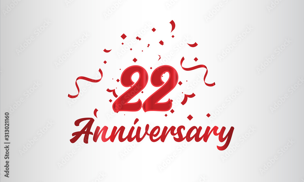 Anniversary celebration background. with the 22nd number in gold and ...