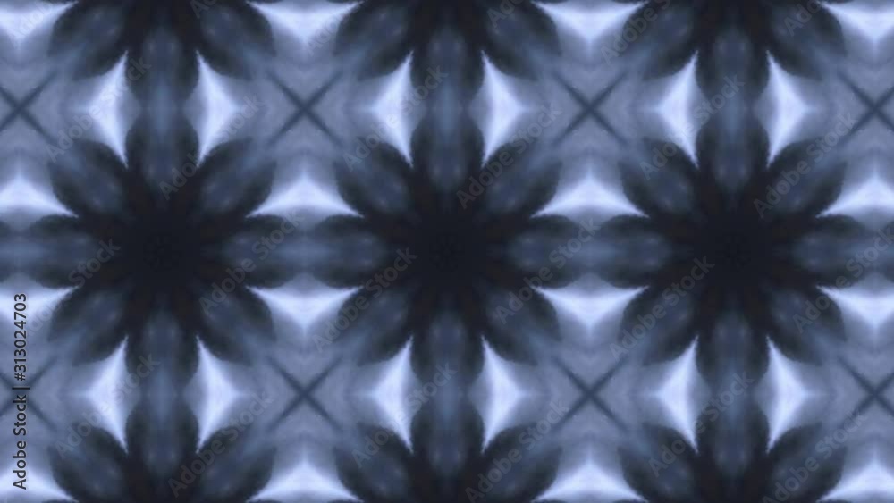 blue light kaleidoscope sequence patterns. Abstract motion graphics background. Or for yoga ...