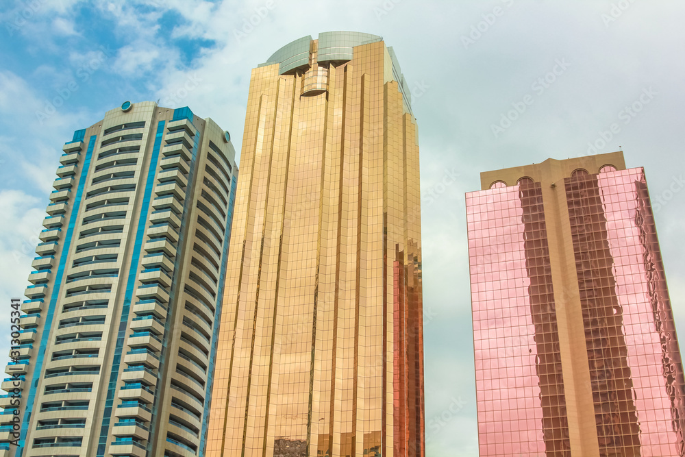 Dubai, United Arab Emirates - May 1, 2013: modern colorful shiny ...