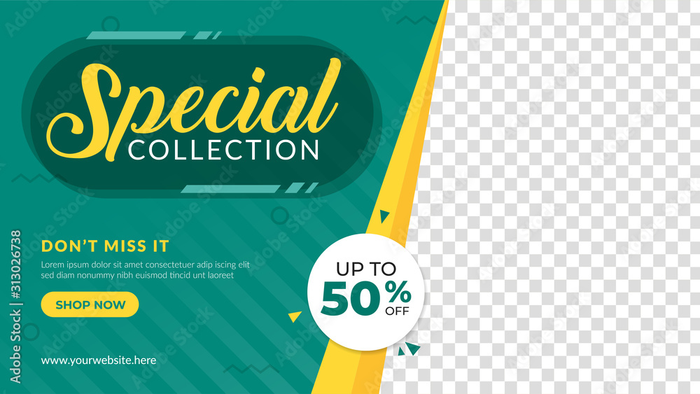 Special collection banner template. Promotion sale banner for website ...