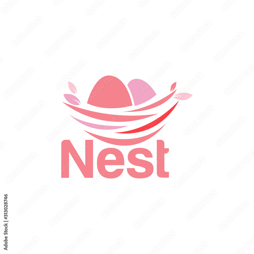 Nest Logo Design Vector for Icon and factory Logo Stock Vector | Adobe ...