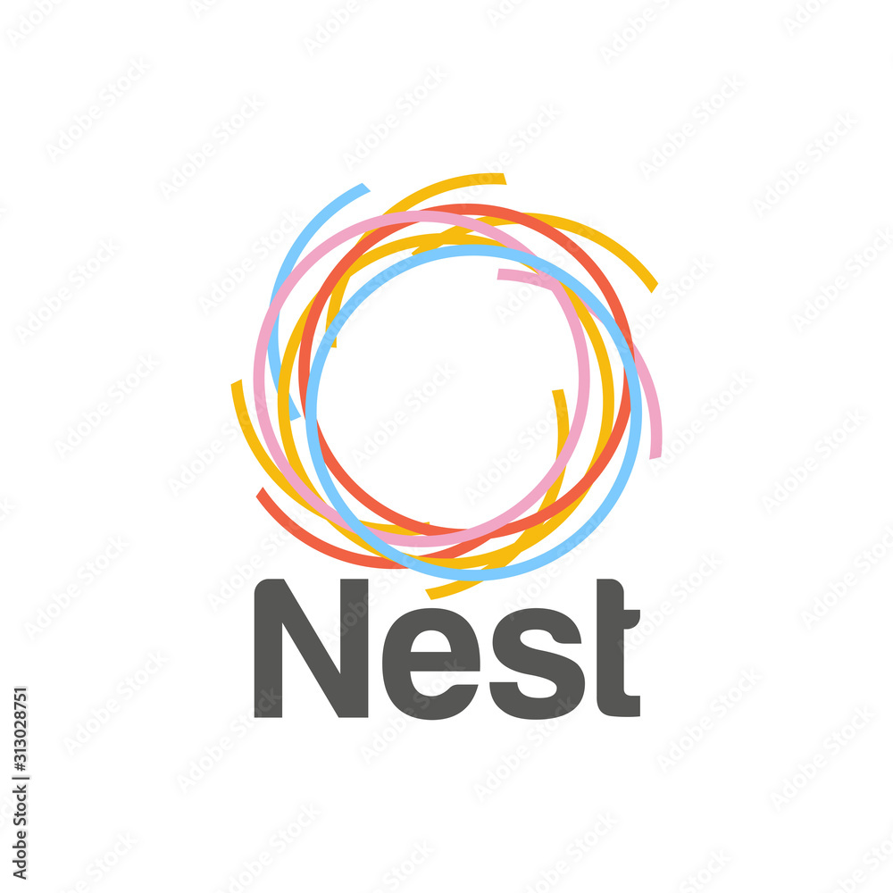 Nest Logo Design Vector for Icon and factory Logo Stock Vector | Adobe ...