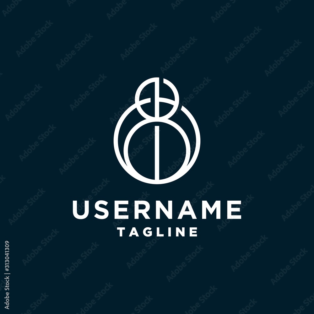 number eight logo design inspiration . circle logo design template ...
