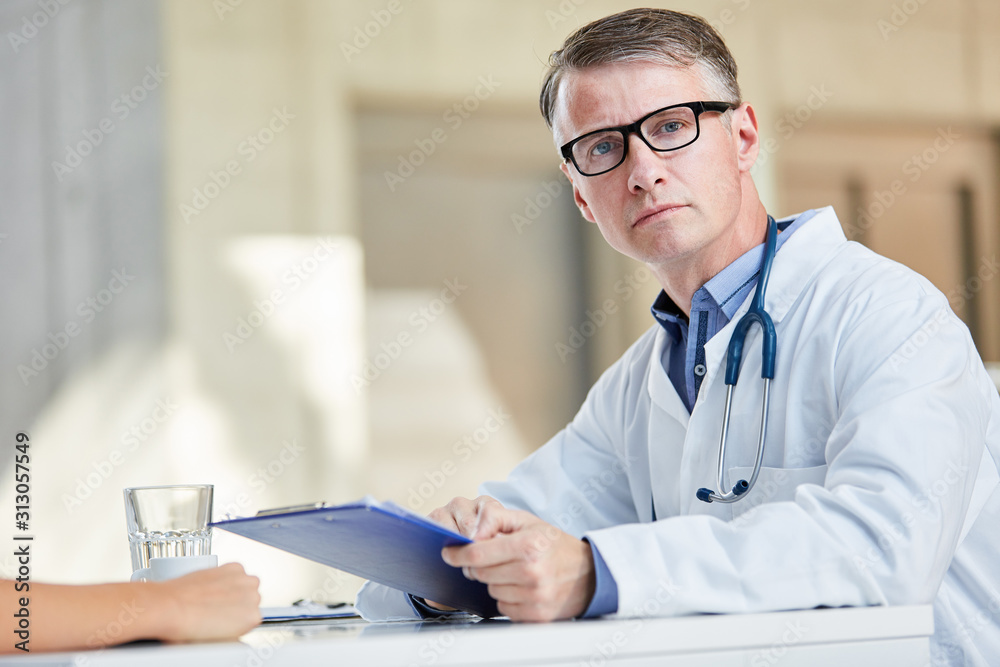 Doctor as chief physician or clinic director with authority Stock Photo ...