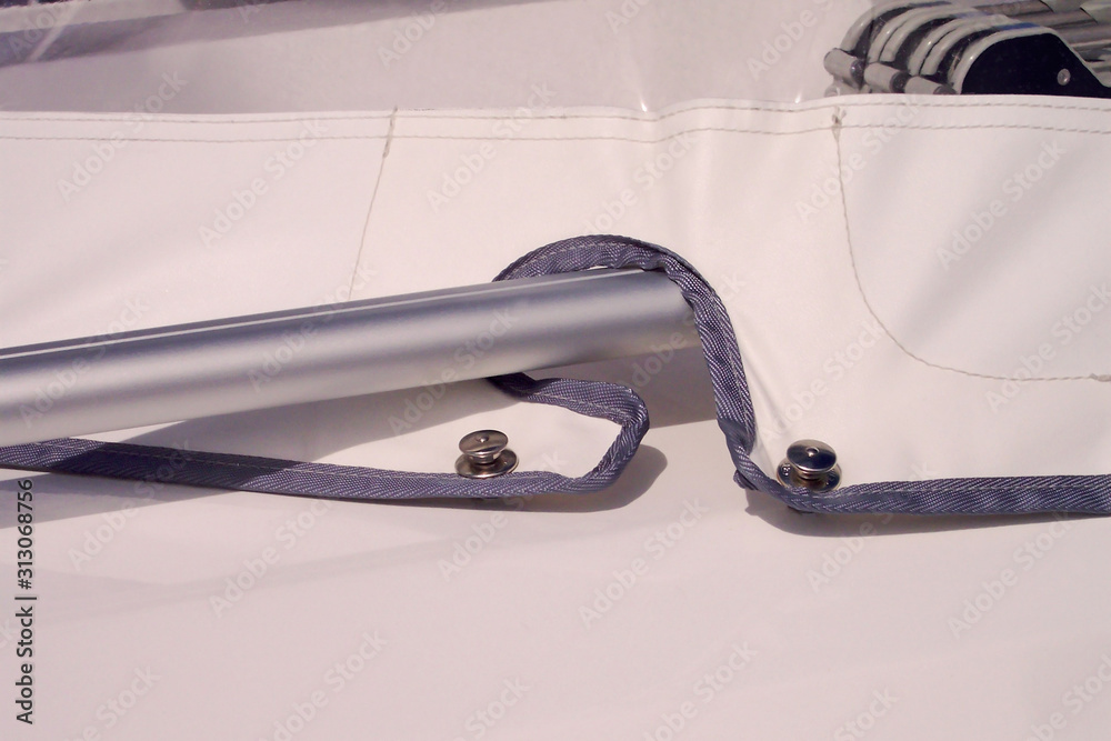 The details of the passage of a tube inside the cockpit protection of a ...