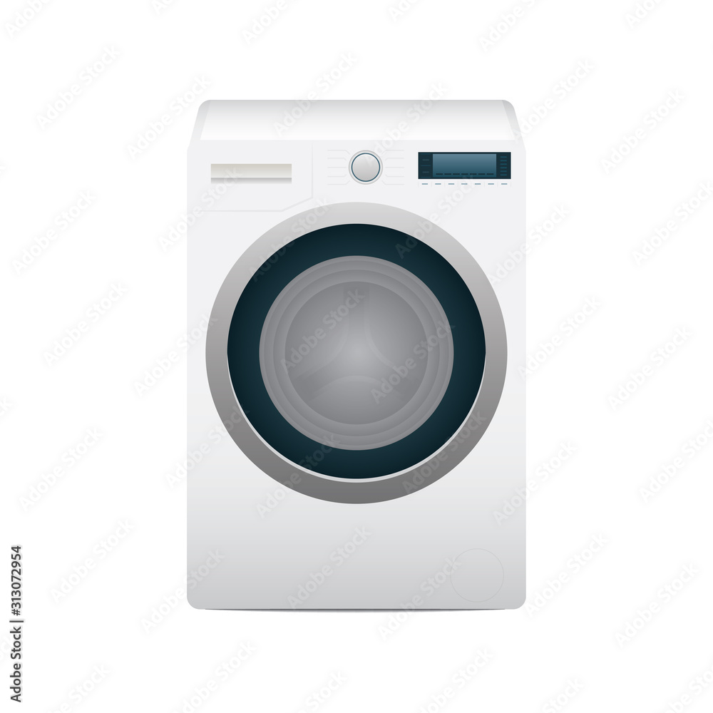 Washing machine. Realistic washing machine illustration. Washing ...