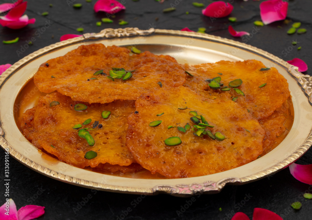 Indian Traditional Popular Sweet Food Malpua or Amalu Are Small Sweet ...