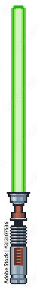 Pixel art lightsaber game icon 8bit transparent background Stock ...