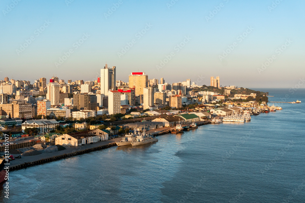 Maputo downtown cityscape, capital city of Mozambique, Stock Photo ...