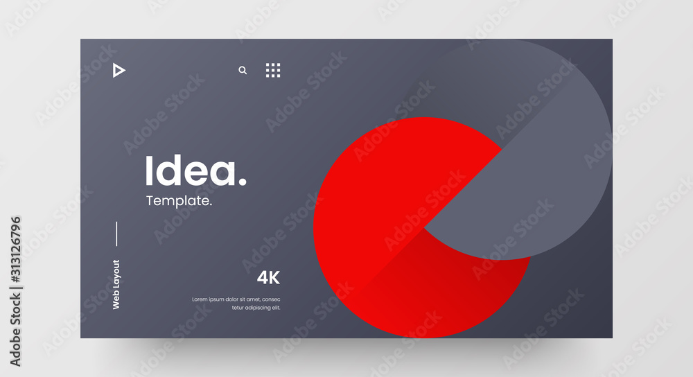 Creative horizontal website screen part for responsive web design ...