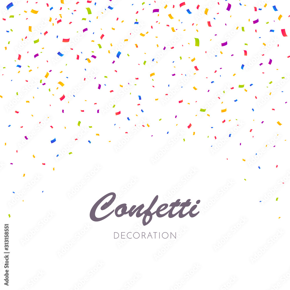 Confetti Vector Background Stock Vector | Adobe Stock