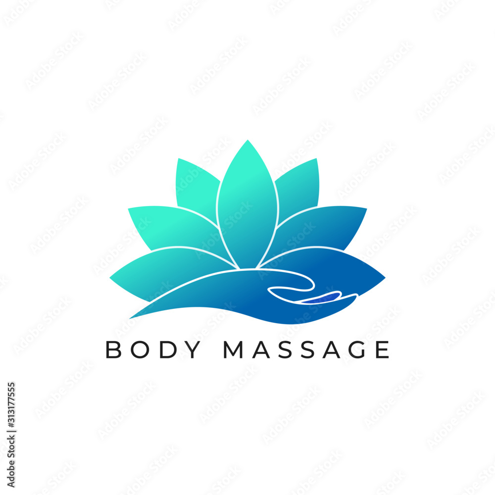 Body Massage Logo Vector Illustration Stock Vector Adobe Stock