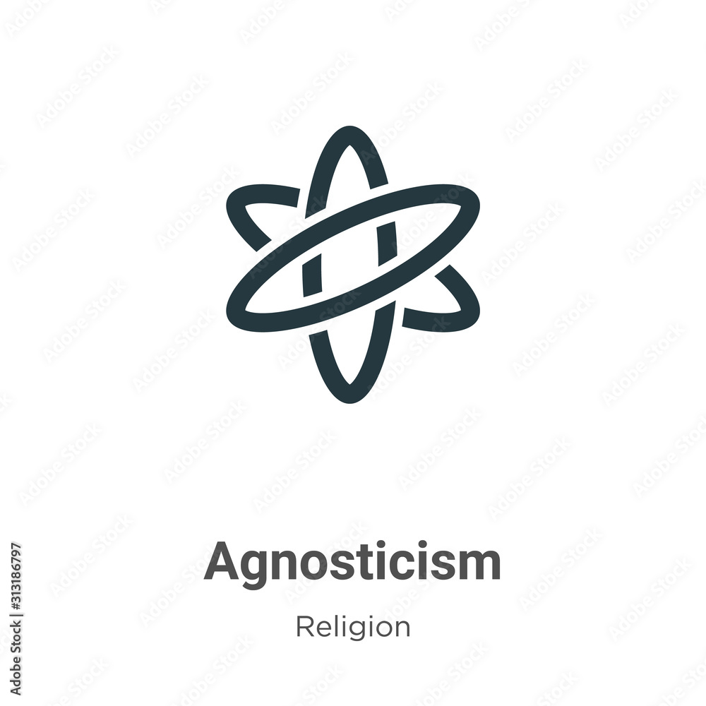 Agnosticism glyph icon vector on white background. Flat vector ...