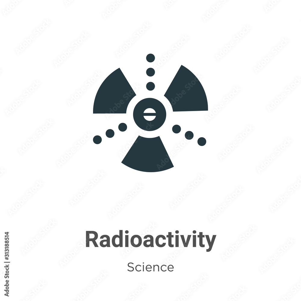 Radioactivity glyph icon vector on white background. Flat vector ...