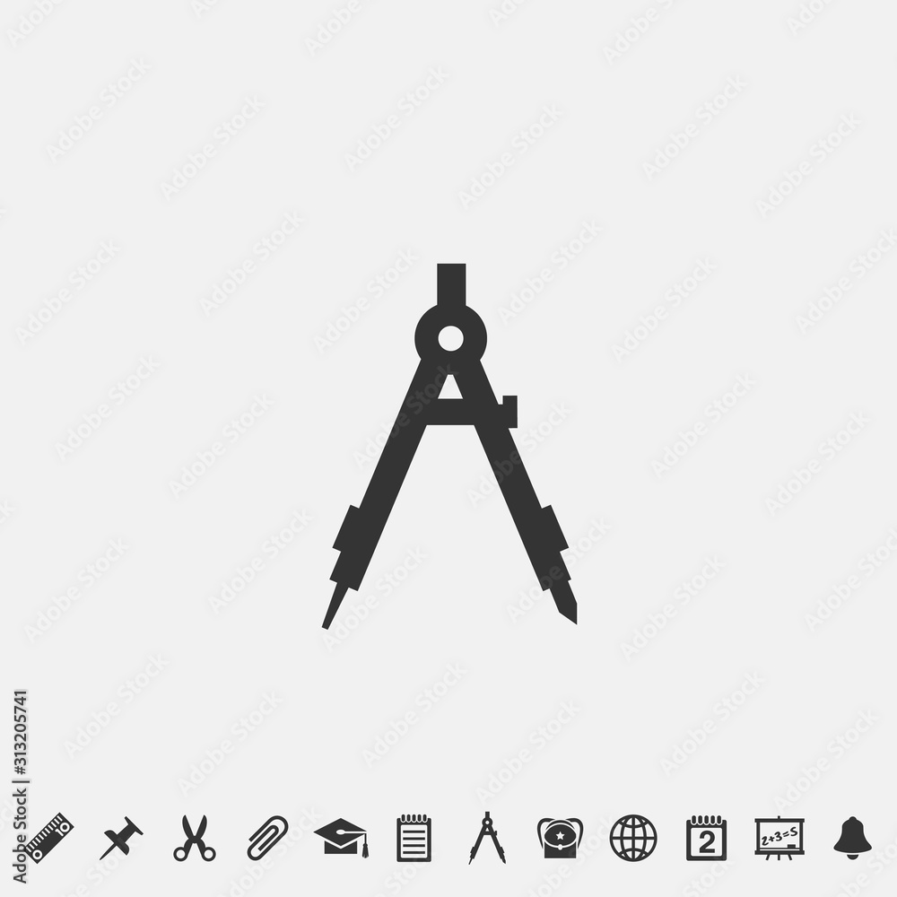 compass drawing icon vector illustration symbol Stock Vector | Adobe Stock