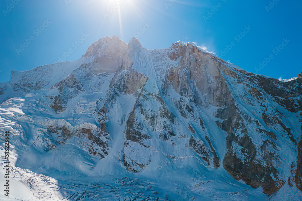 Gangotri National Sanctuary, Uttarakhand, India, Mount Meru seen from a ...