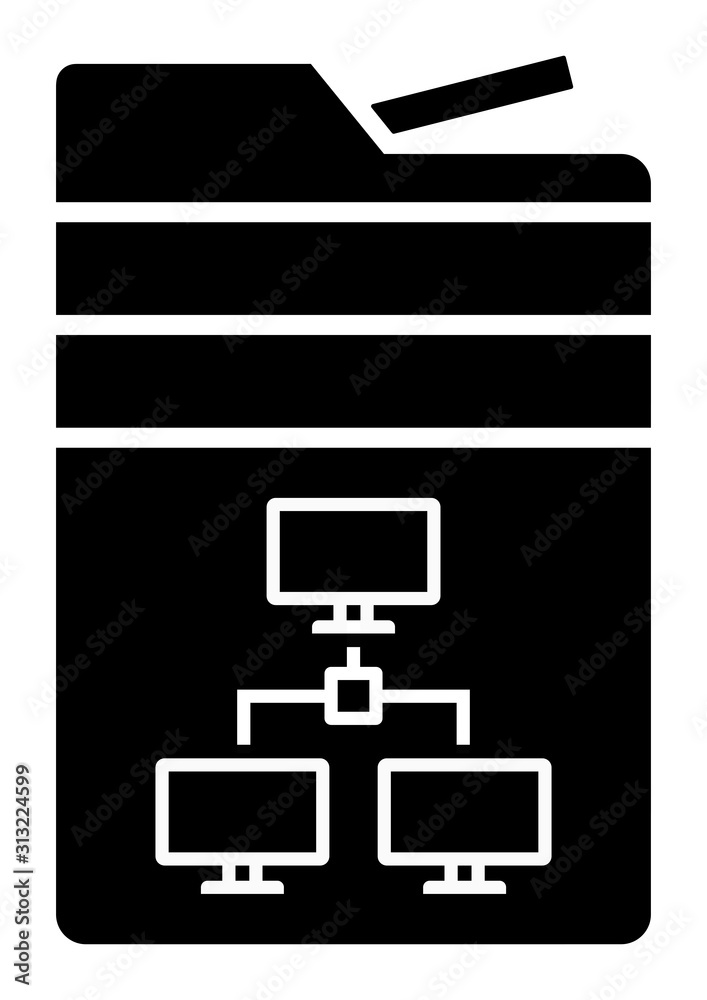gz662 GrafikZeichnung - english - print - connection / office copier ...