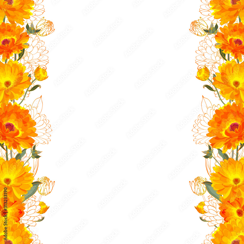 Orange Flower Frame