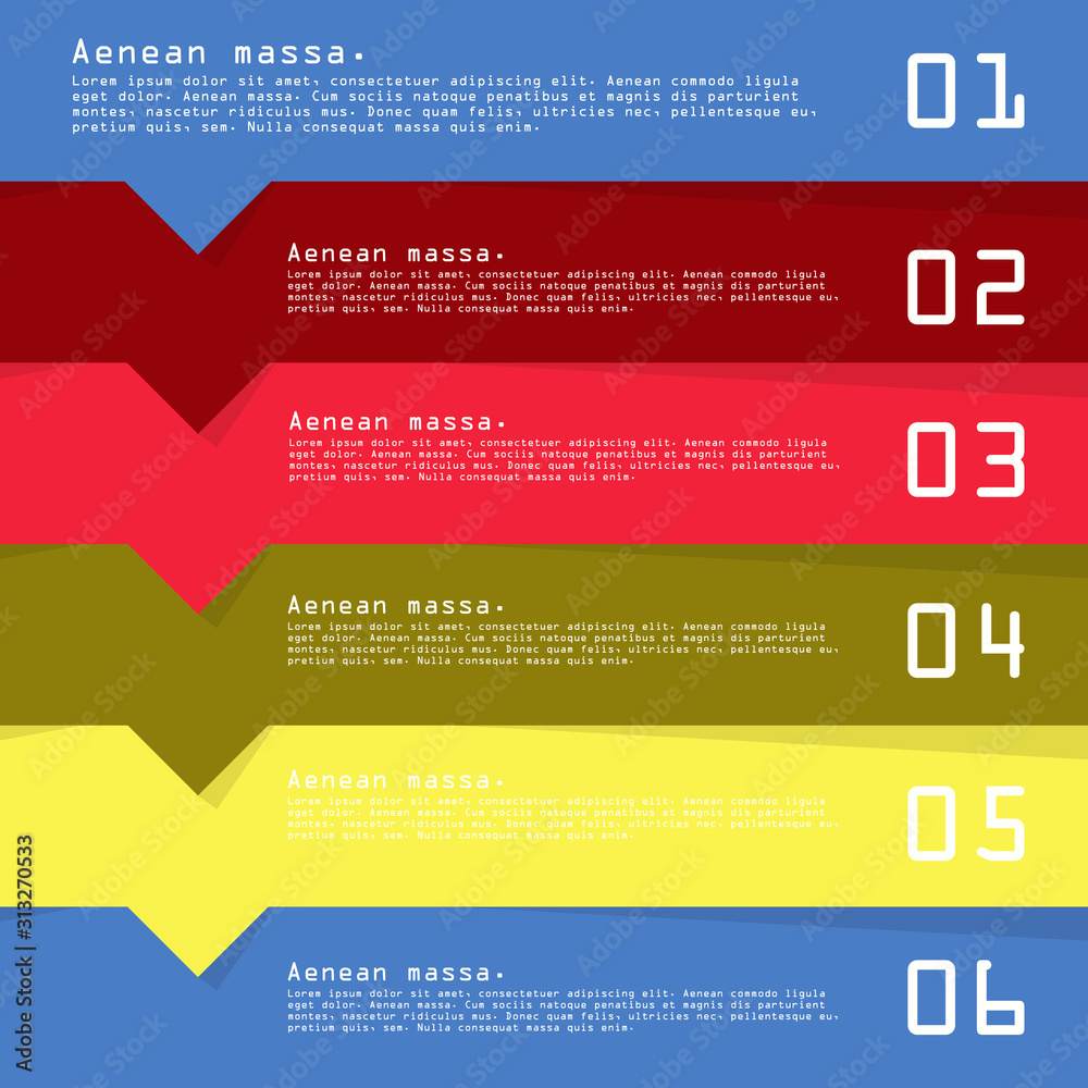 Modern strips infographics 10 options banner for business processes ...