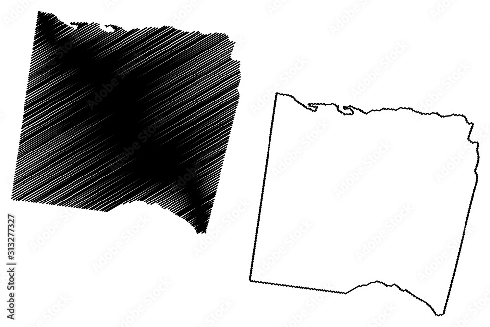 Trelawny Parish (Parishes of Jamaica, Cornwall County) map vector ...