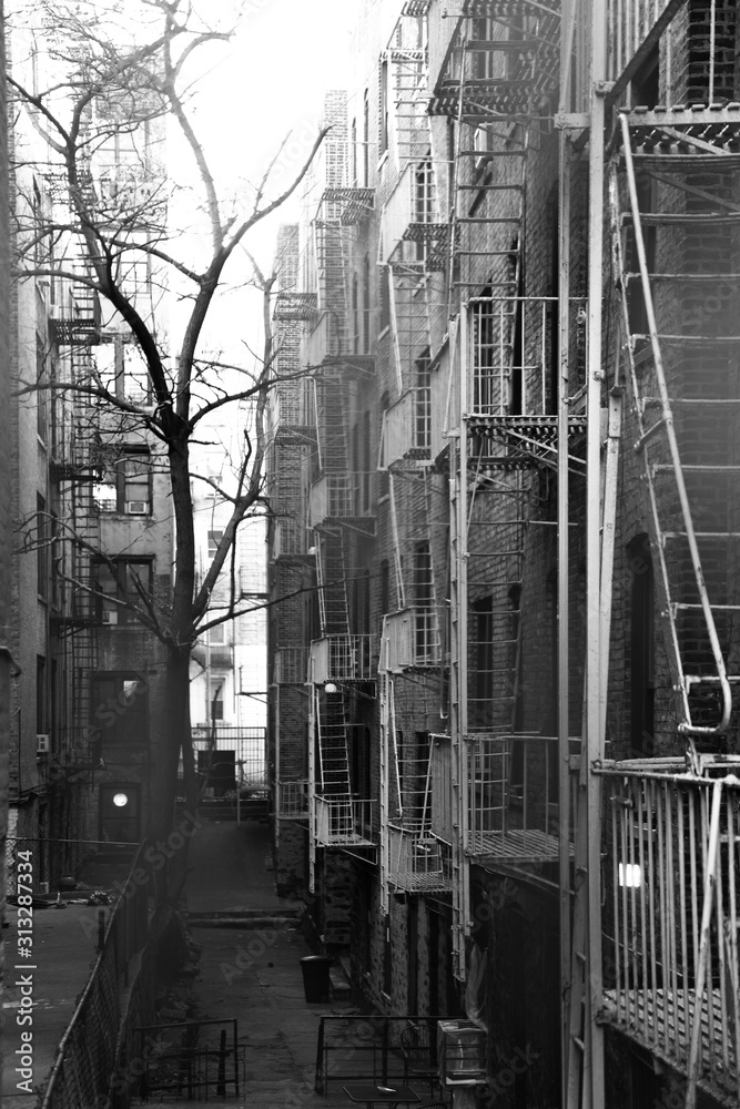 New York City captured in black and grey architectures and scenes Stock ...