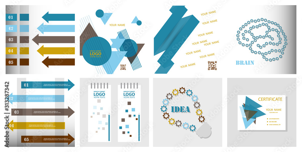 Modern strips infographics x options banner for business processes ...