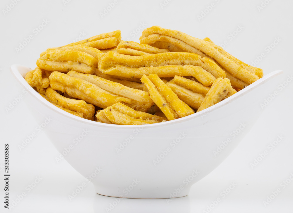 Indian Traditional Popular Gujarati Snack Ghatiya Also Know as Ganthiya ...