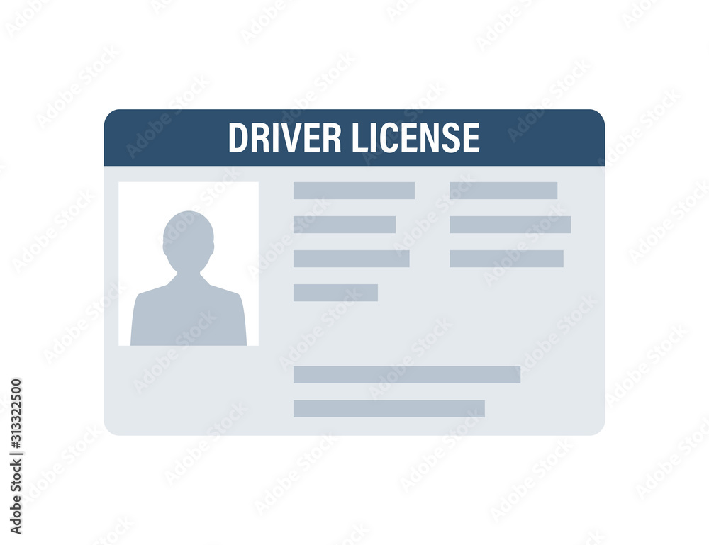 Man driver license plastic card template. Id card. Vector stock ...