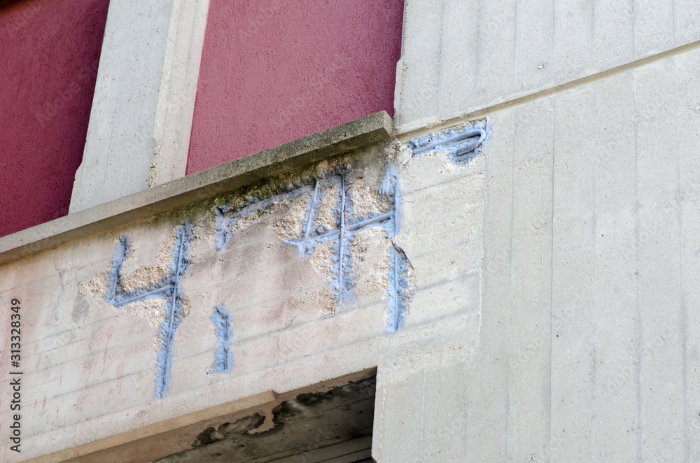 Building Under Restoration Deterioration Of The Reinforced Concrete Structures Due To The