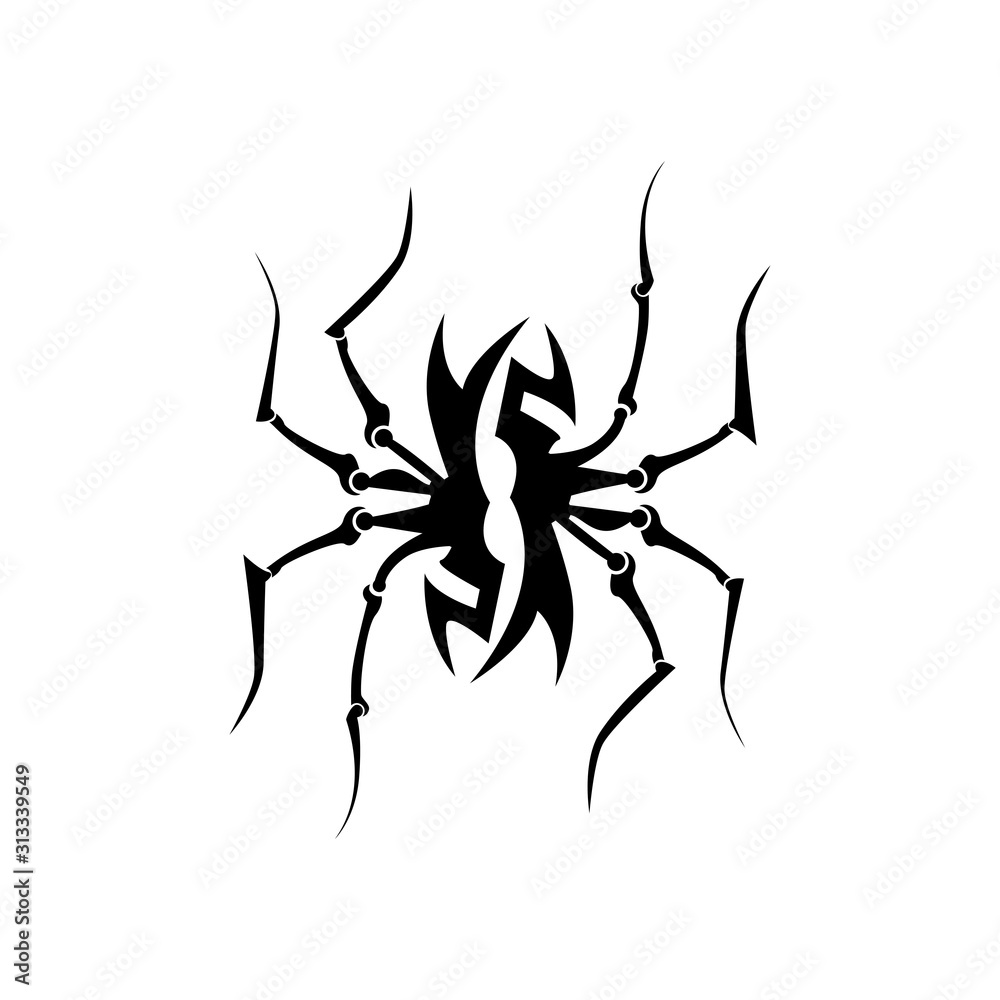 Abstract Tribal Spiders vector image. Tattoo tribal vector design Stock ...