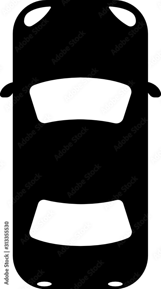 (SVG) car (view from above) icon illustration Stock Vector | Adobe Stock