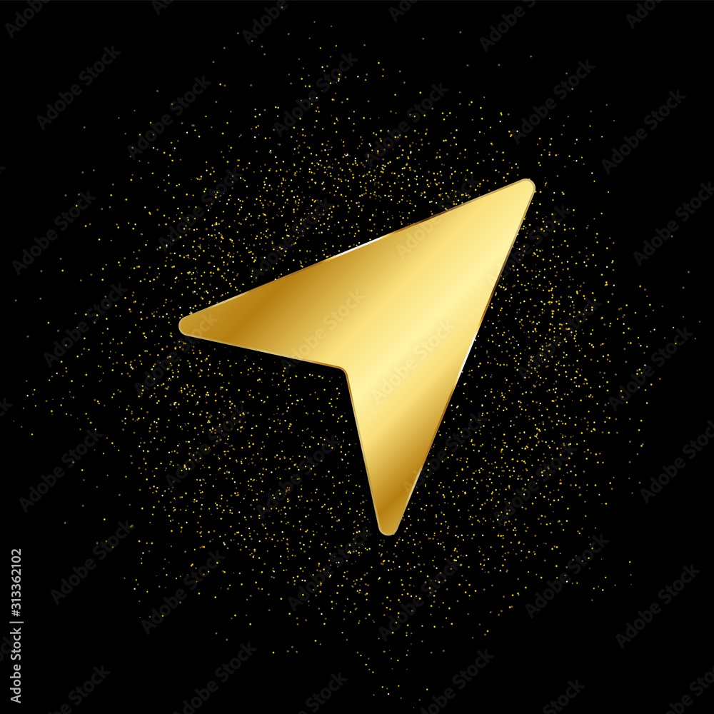 Cursor gold, icon. Vector illustration of golden particle Stock Vector ...