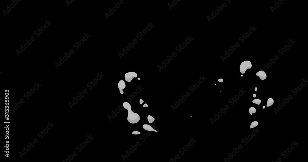 Smoke Spread From The Floor Elements Cartoon Animation Hand Drawn. 2d ...
