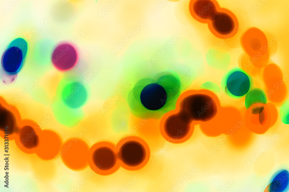 Bacterial under the microscope background. Microbes macro microscope ...