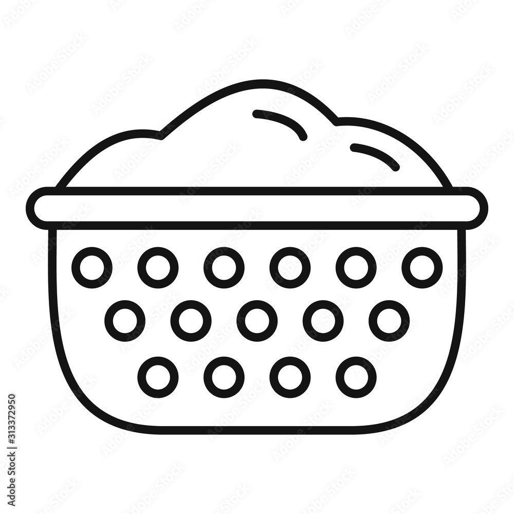 Sieve icon. Outline sieve vector icon for web design isolated on white ...