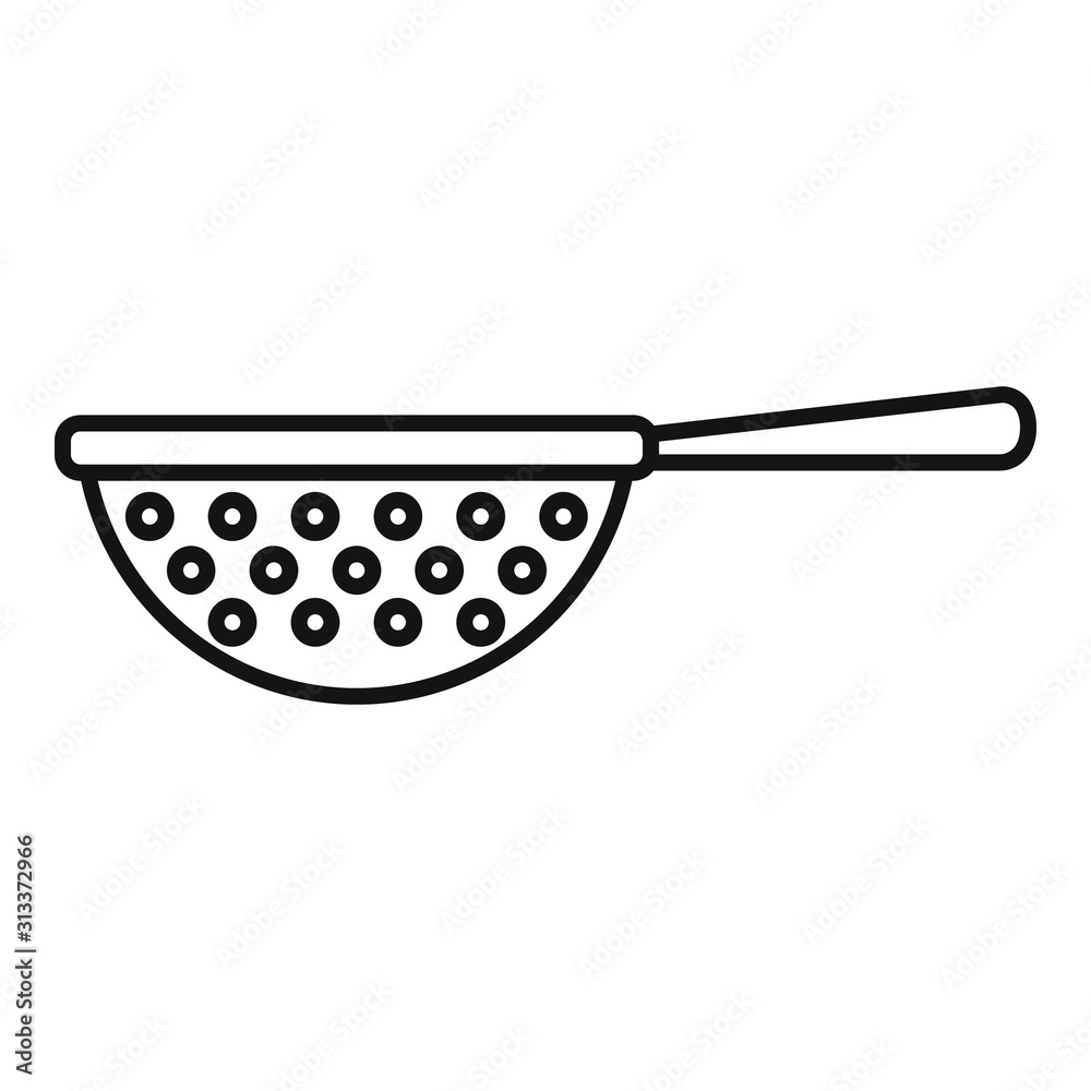 Kitchen sieve icon. Outline kitchen sieve vector icon for web design ...