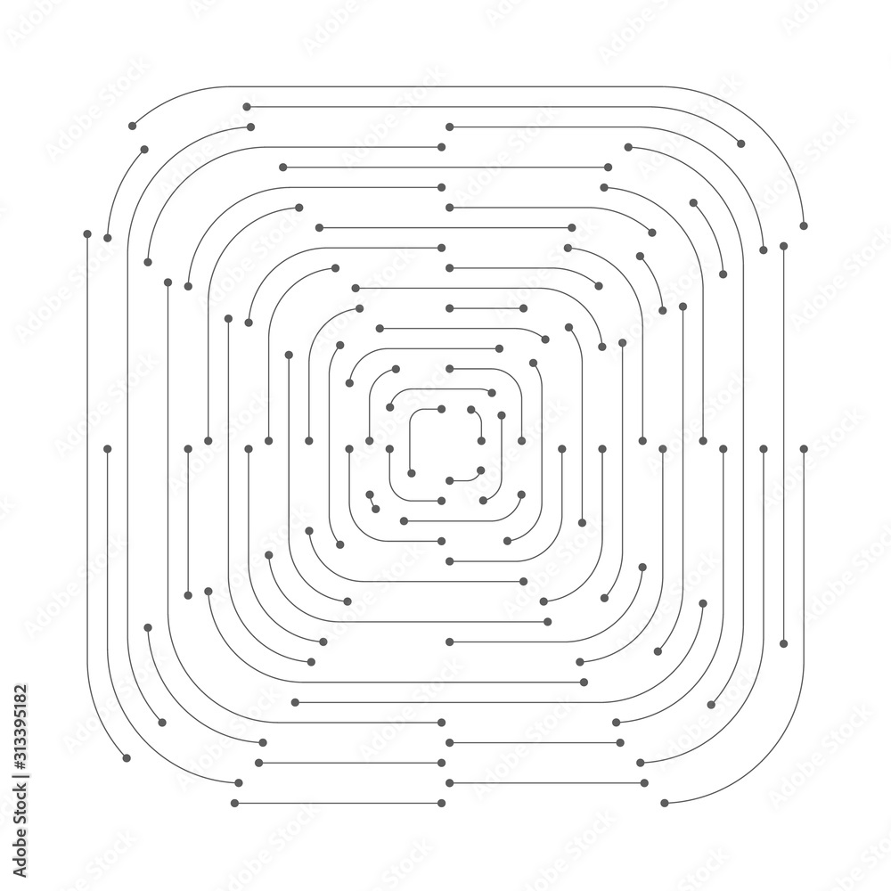 Stockvector Uniform transition of rounded squares from small to large ...