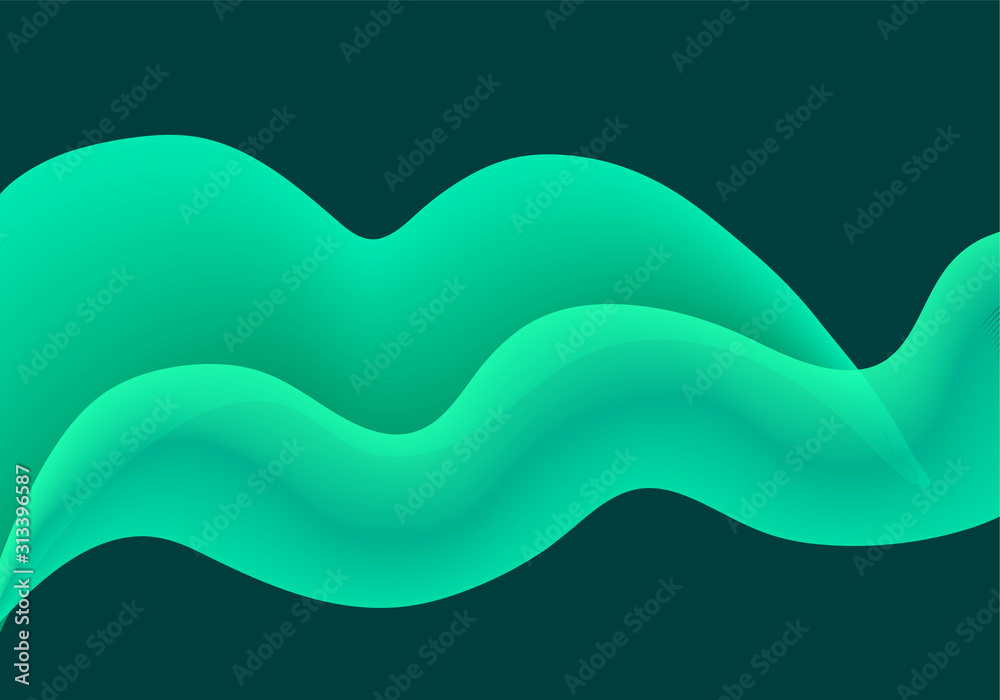 green curve background Stock Vector | Adobe Stock