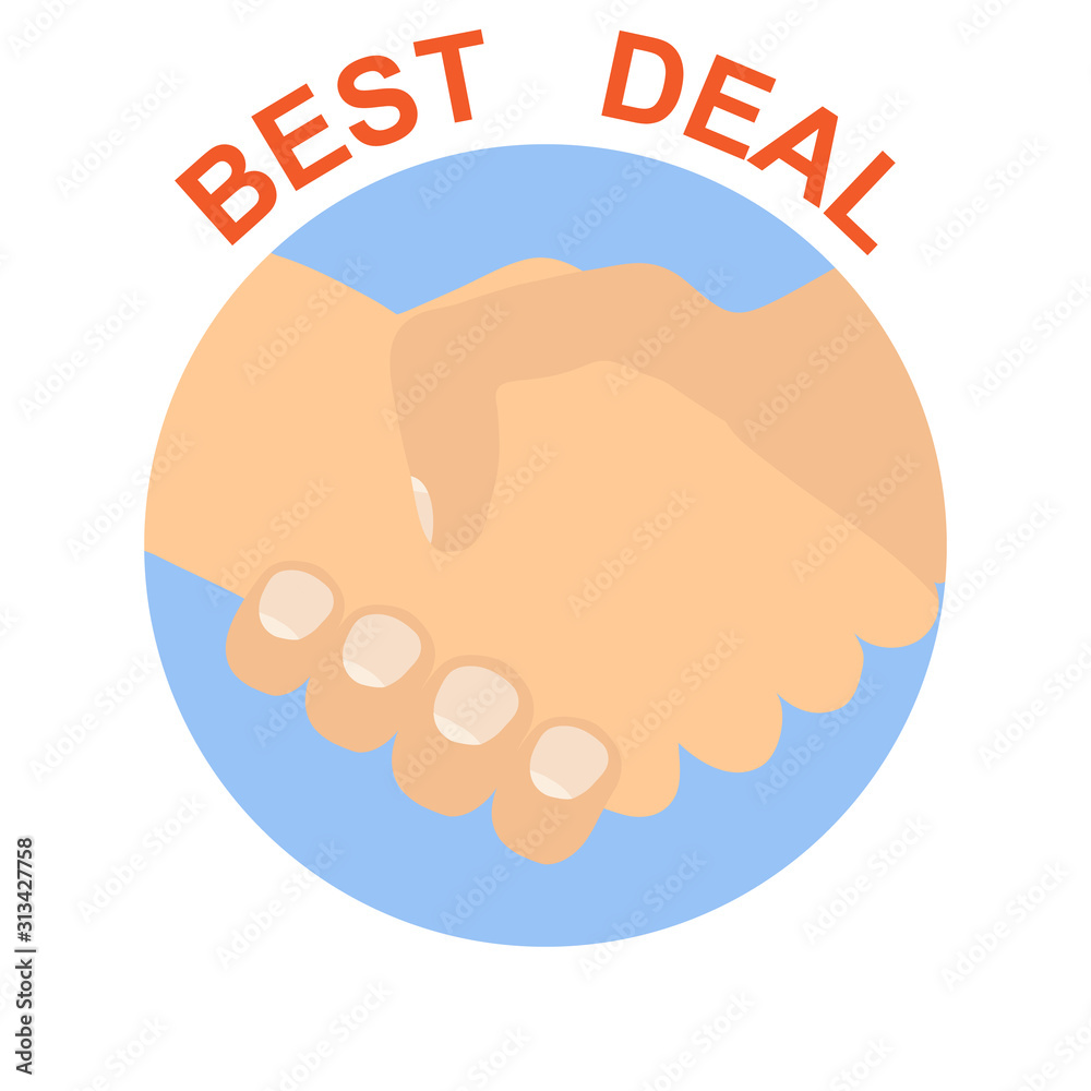 Successful deal. Handshake. Two businessmen shake hands after making a ...