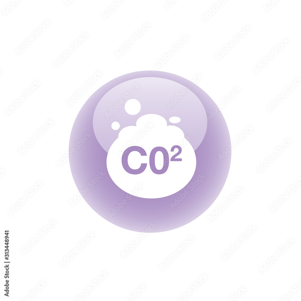 CO2 icon , carbon dioxide formula symbol , vector illustration, sign ...