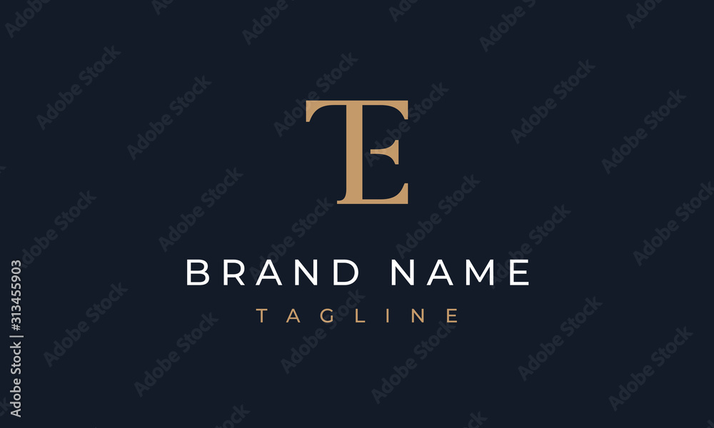 TE Logo TE Letters Vector TE Monogram Icon Symbol Stock Vector | Adobe ...