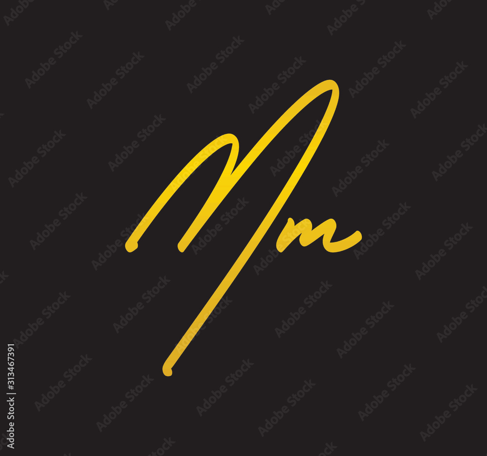 Cursive Letter Gold Alphabet Handwritten Signature Calligraphy Stock ...
