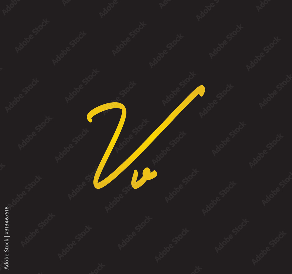 Cursive Letter Gold Alphabet Handwritten Signature Calligraphy Stock ...